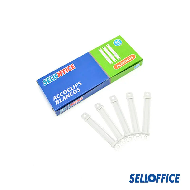 Caja 50 Acco Clips Plásticos Blancos – Adioffice